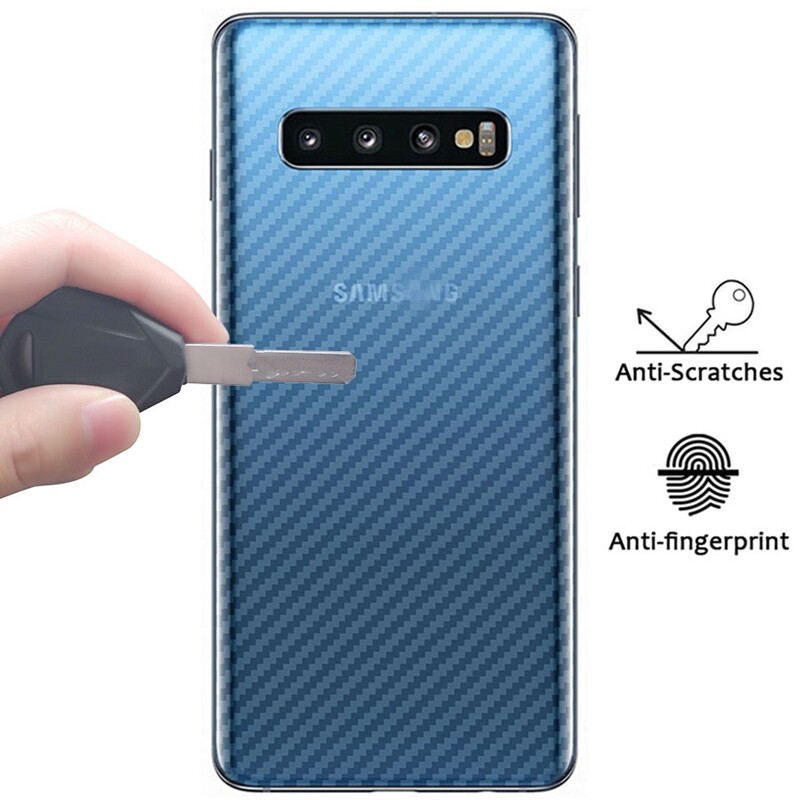 3D Carbon Fiber for Samsung Galaxy S10 S10E S9 S8 Note 10 9 8 Plus Soft ...