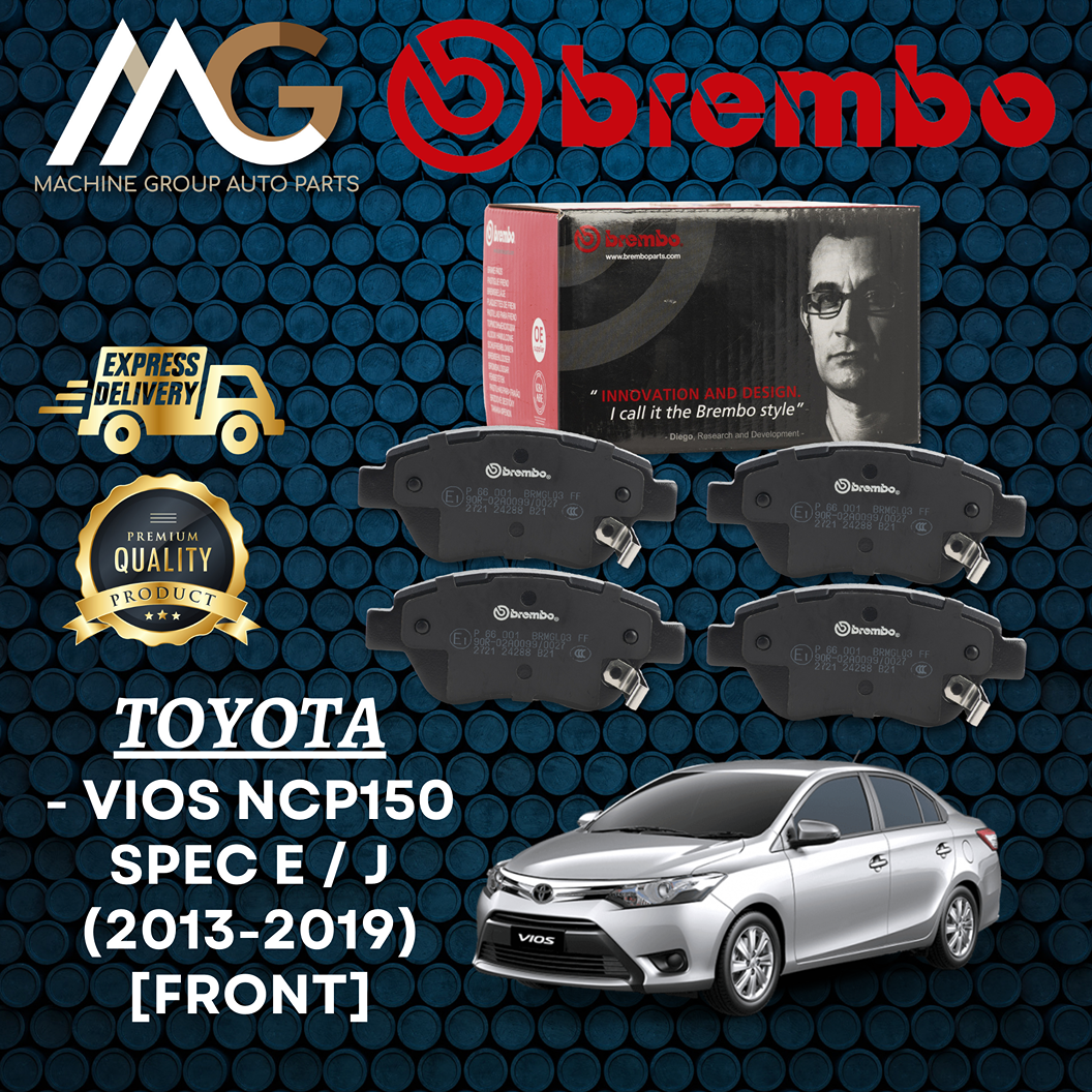 Toyota Vios Ncp150 Spec E / J (2013-2019) Brembo Brake Pad Front (Depan ...