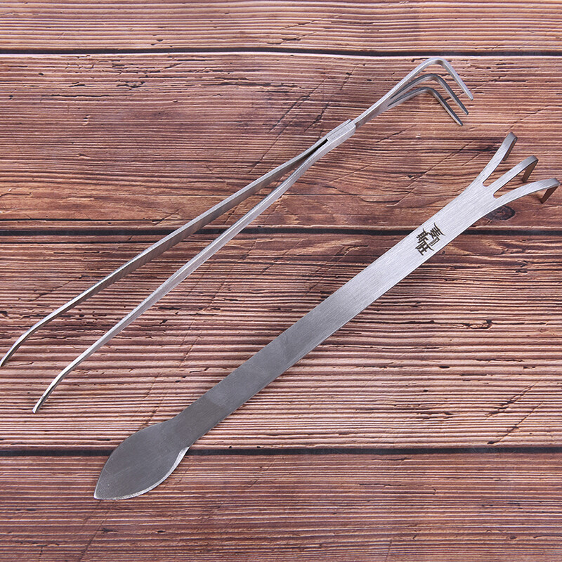 2 in 1 Stainless Steel Bonsai Gardening Tools Root Rake Spatula ...