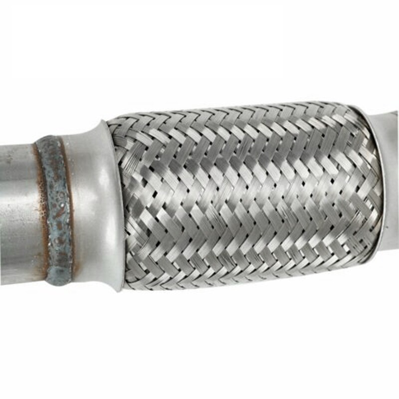 Exhaust Flex Pipe Stainless Steel Double Braid 2 X 6 Inch with Ends 10 ...
