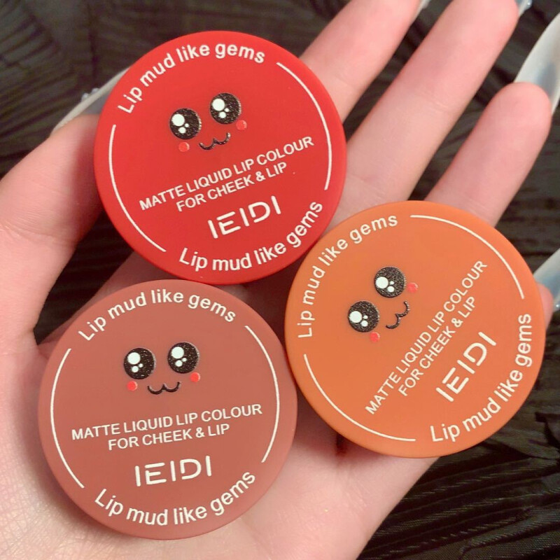IEIDI กระป๋องลิปโคลน3สีพื้นผิวเรียบมีลิปสติก Rich สีริมฝีปากกลอสสวย ...