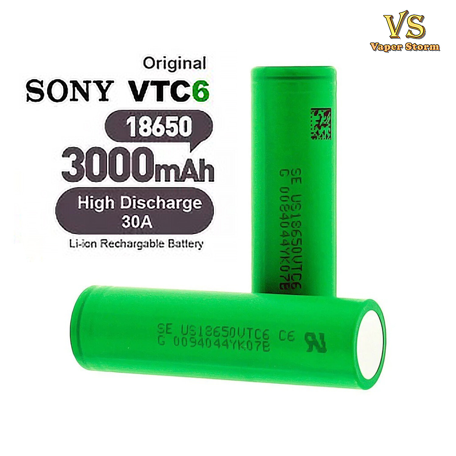 Original High Performance Sony VTC6 Rechargeable 18650 Lithium Ion ...