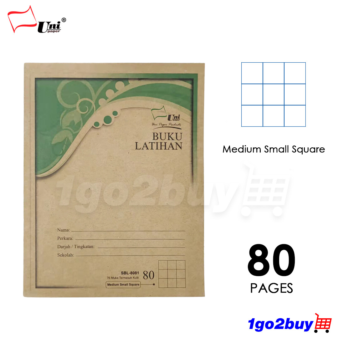 Uni Paper Kraft Cover Exercise Book Single Line / Big Square / Medium ...