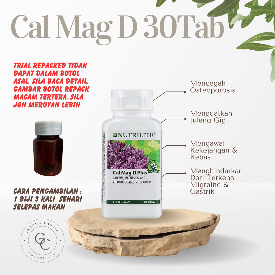 Amway Nutrilite Cal Mag D Plus - Repacked Trial (30 Biji) | Lazada