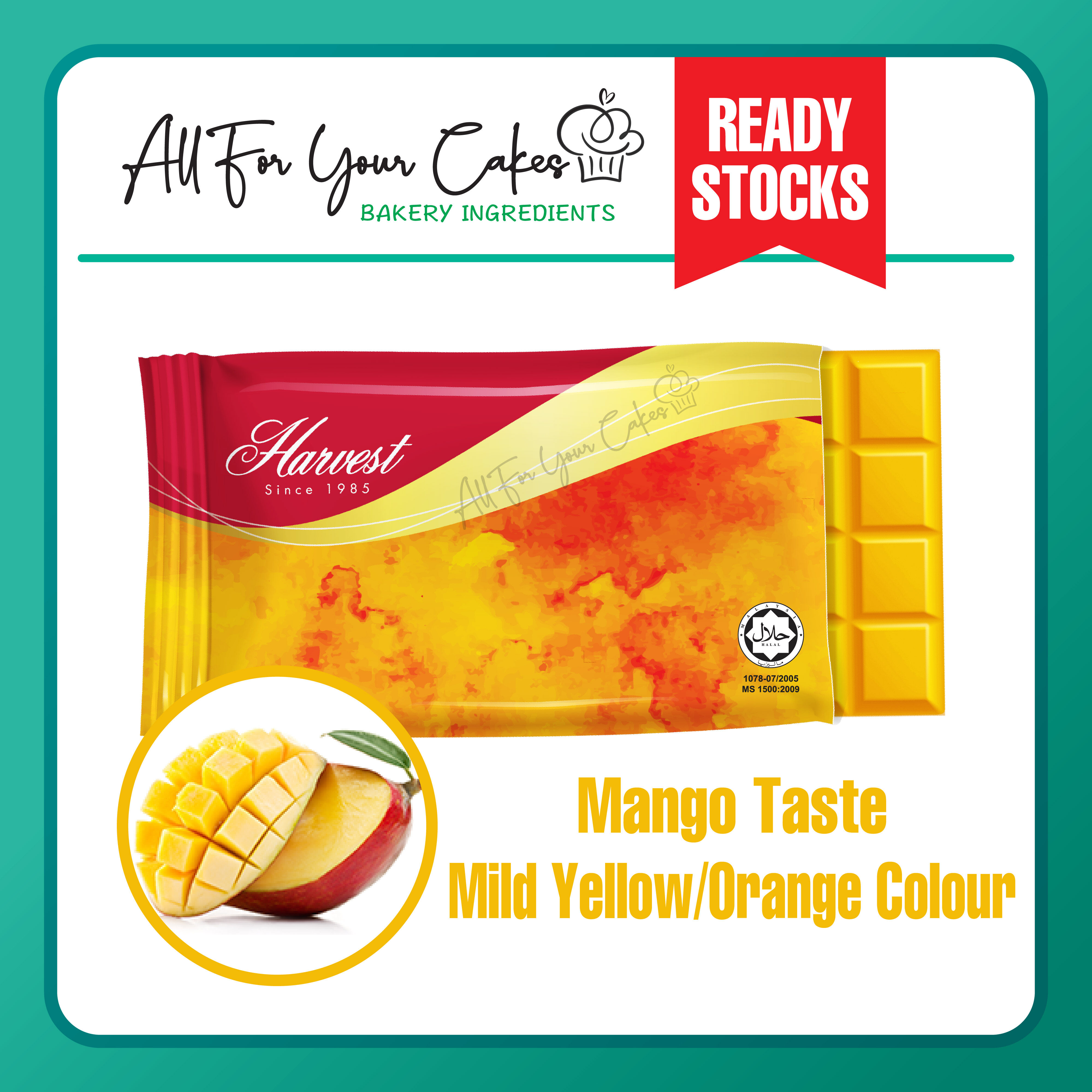 Mango Flavoured Chocolate Compound 1Kg Perisa Mangga Coklat Compound ...