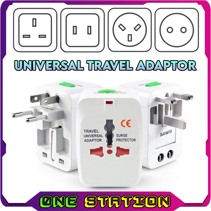 1PC International Travel Adaptor All-In-One Adaptor Worldwide AU-EU-UK ...
