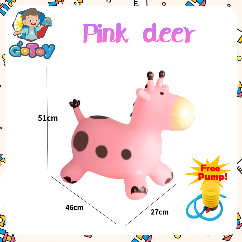 3 Designs Jumping Deer With Pump Giraffe Bouncy Deer Animal Inflatable ...