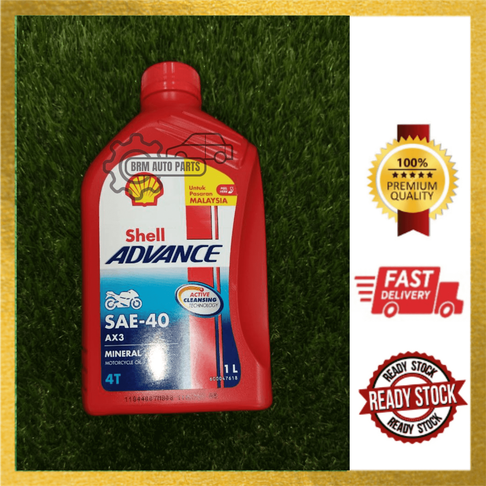 SHELL 1 LITER ADVANCE SAE 40 MOTORCYCLE ENGINE GEAR OIL AX3 | Lazada