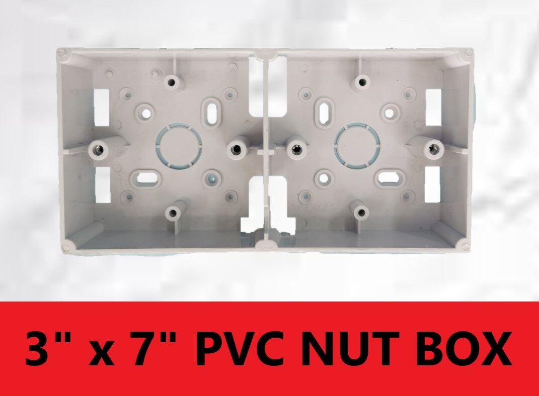 3" x 7" PVC NUT BOX SURFACE TYPE PVC BOX SOCKET & SWITCH /KOTAK SWITCH ...