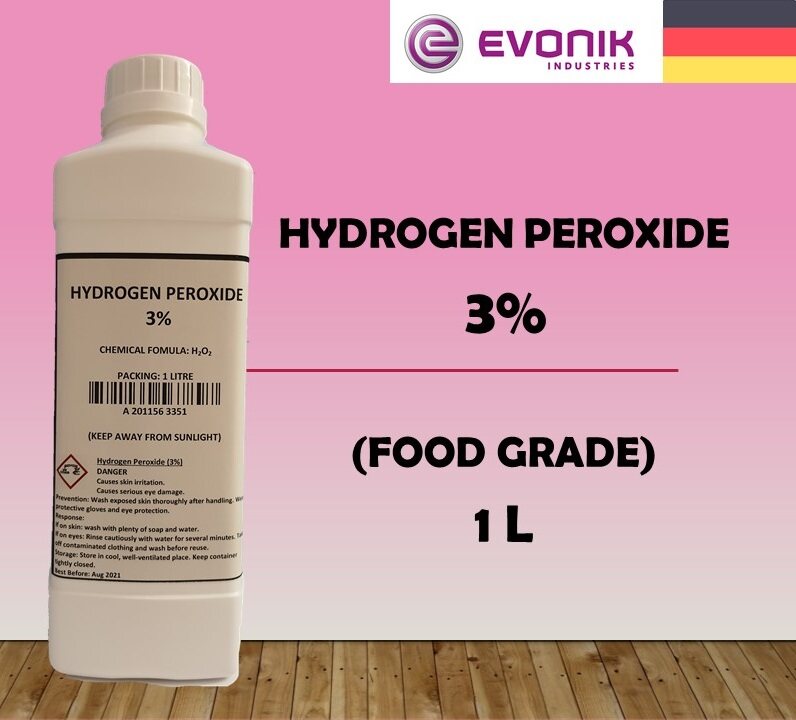 Hydrogen Peroxide 3% Food Grade 1L | Lazada