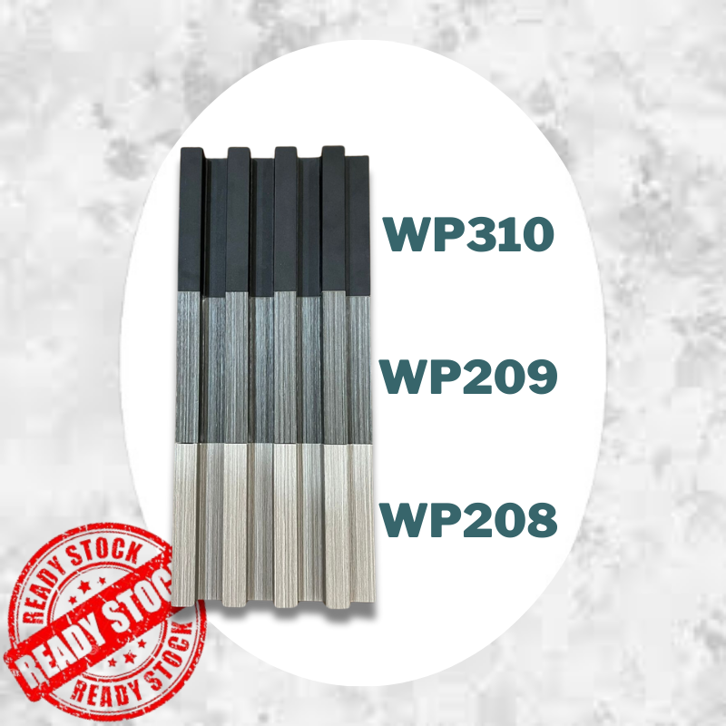 Sample Fluted Wall Panel WPC Wall Panel PVC Panel Board Dinding Slat ...