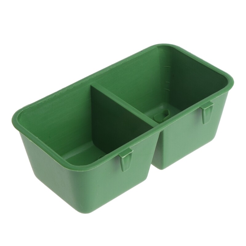 Double ชามที่ให้อาหารนก Cage Dual น้ำดื่มกินอุปกรณ์นกพิราบนกแก้ว Trough ...