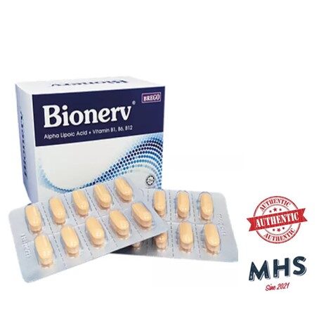 BIONERV (Alpha Lipoic Acid + Vitamin B1, B6, B12) 6 x 10 Tablets (Exp ...