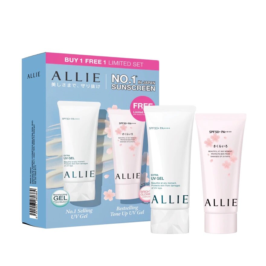 Allie Extra UV Gel Sunscreen SPF50+ 40g/Nuance Change Sakura Tone Up UV ...