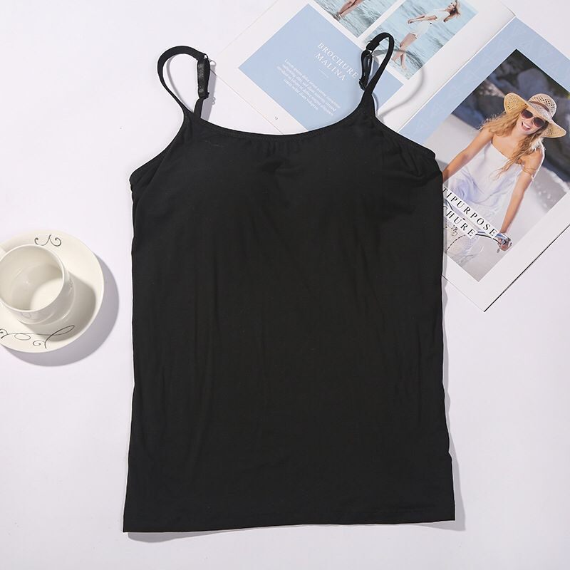 Uniqlo style Adjustable strap build in bra singlet(S to L fit) | Lazada