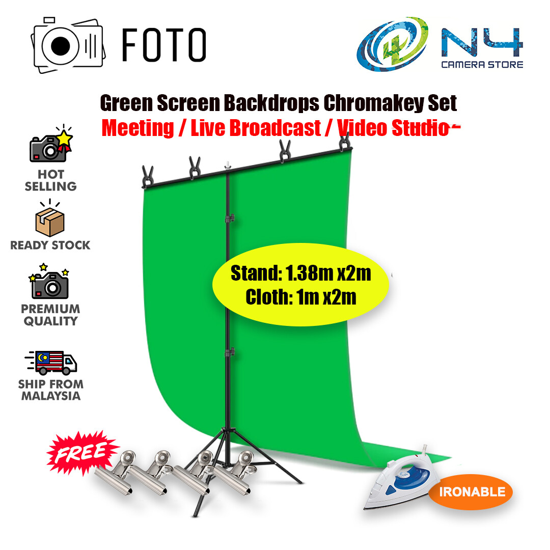 Green Screen Backdrop Muslin Cloth Studio Background Green Screen Set ...