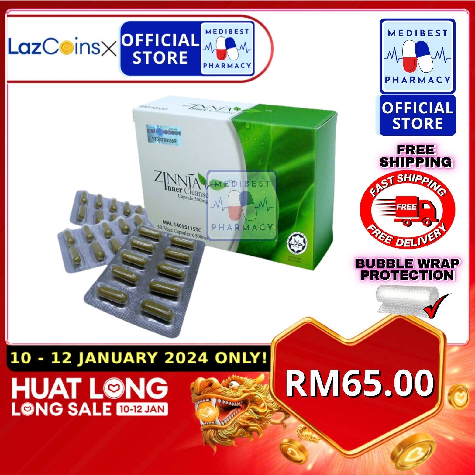 ZINNIA Inner Cleanse 500mg 30Caps | Lazada