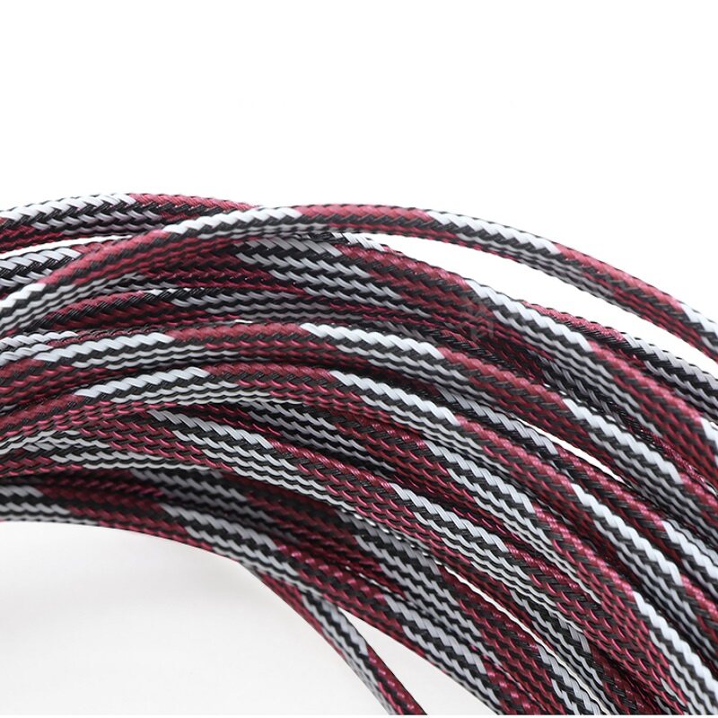 ท่อทนความร้อนได้ PET ผ้าไนลอนถักขนาด5ม. 12มม. สายถักฉนวนกันความร้อน ...