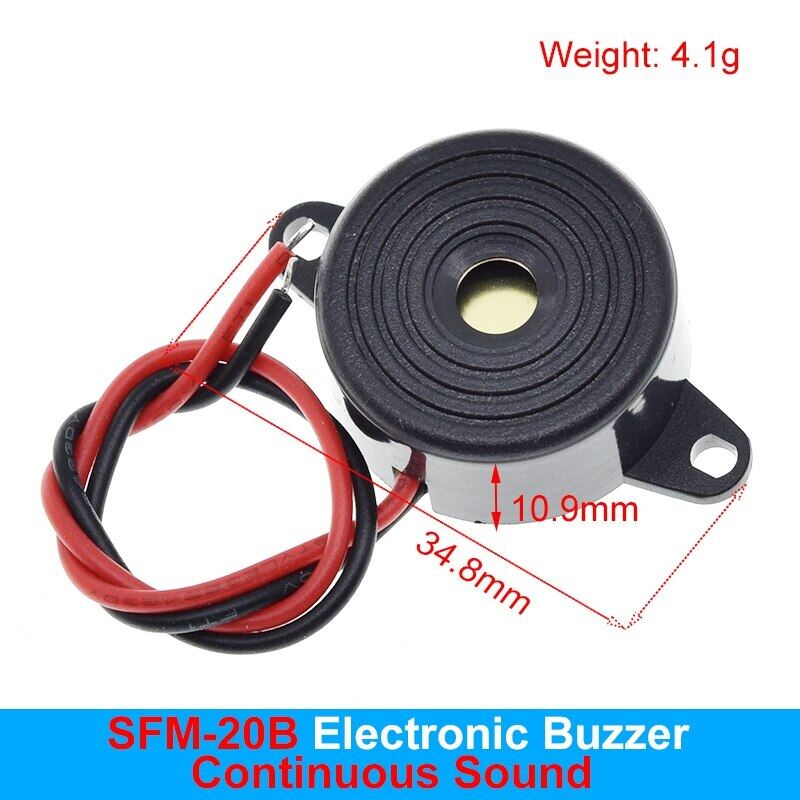 95DB Alarm High-Decibel DC 3-24V 12V Electronic Buzzer Beep Alarm ...