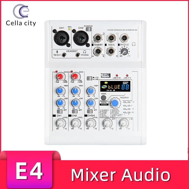 CELLA CITY Bluetooth USB Audio Mixer คอมพิวเตอร์ส่วนบุคคล USB Play ...