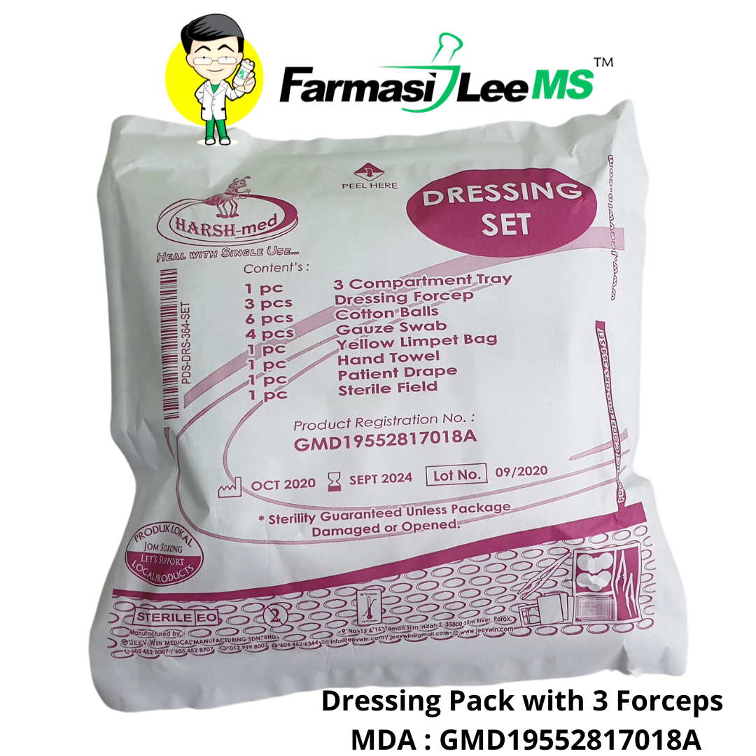 Harsh-med Dressing Set with 3 Forceps Pack (Exp 07/2025) | Lazada