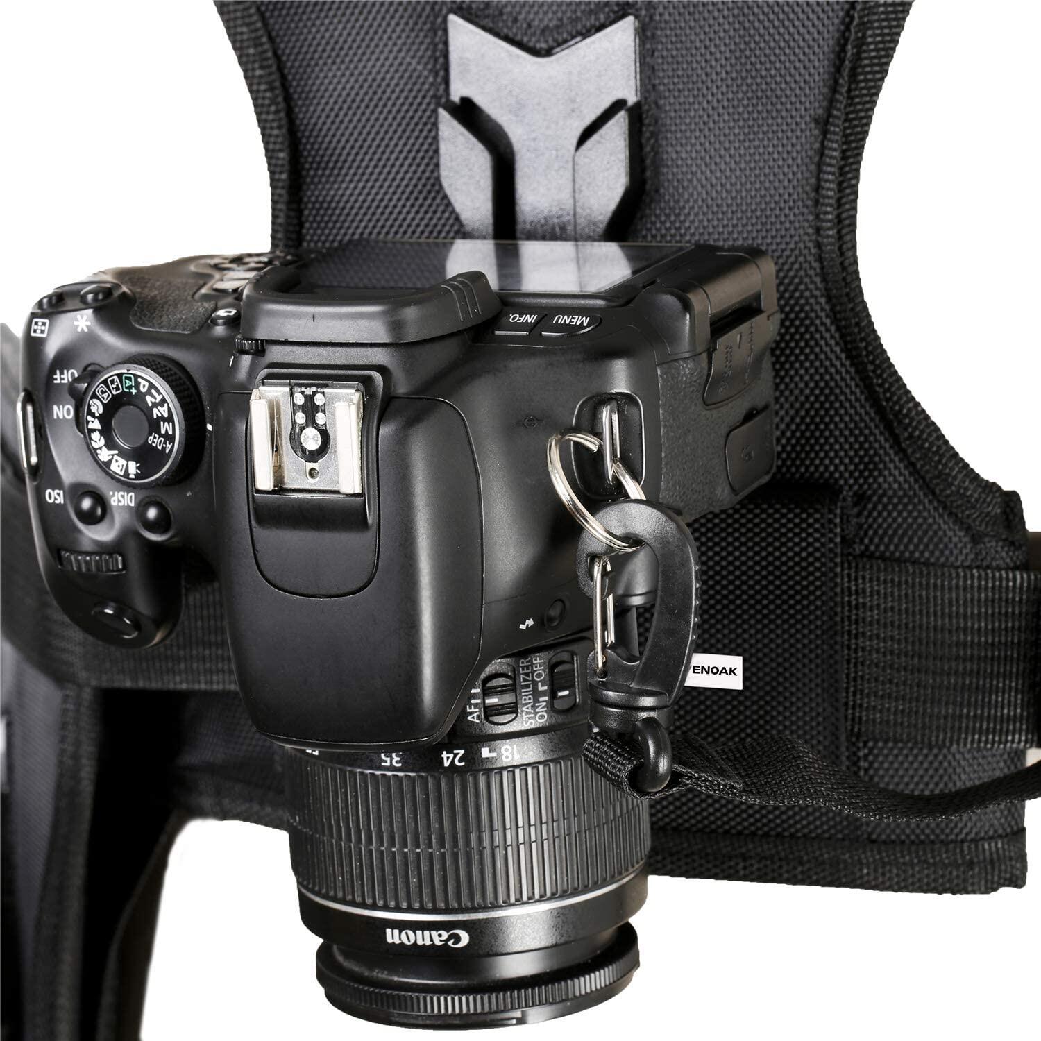 Multi Camera Carrying Chest Harness for Photo DSLR Cameras Support ...