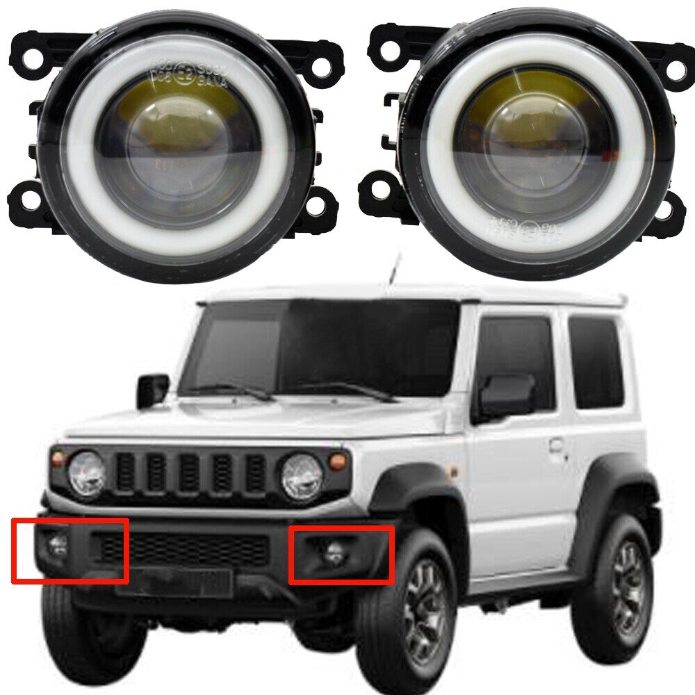 ที่มีคุณภาพสูงแองเจิลตา DRL สำหรับ Suzuki Jimny JB64 JB74 2018 2019 2020 LED ไฟตัดหมอกไฟทำงาน ...