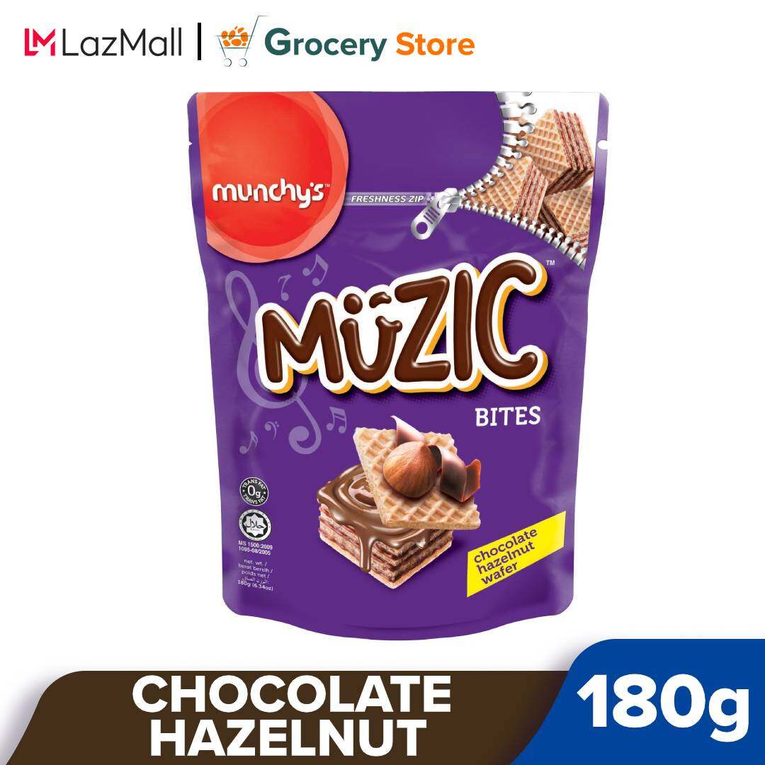 Munchy's MUZIC HAZELNUT WAFER BITES 180gm | Lazada