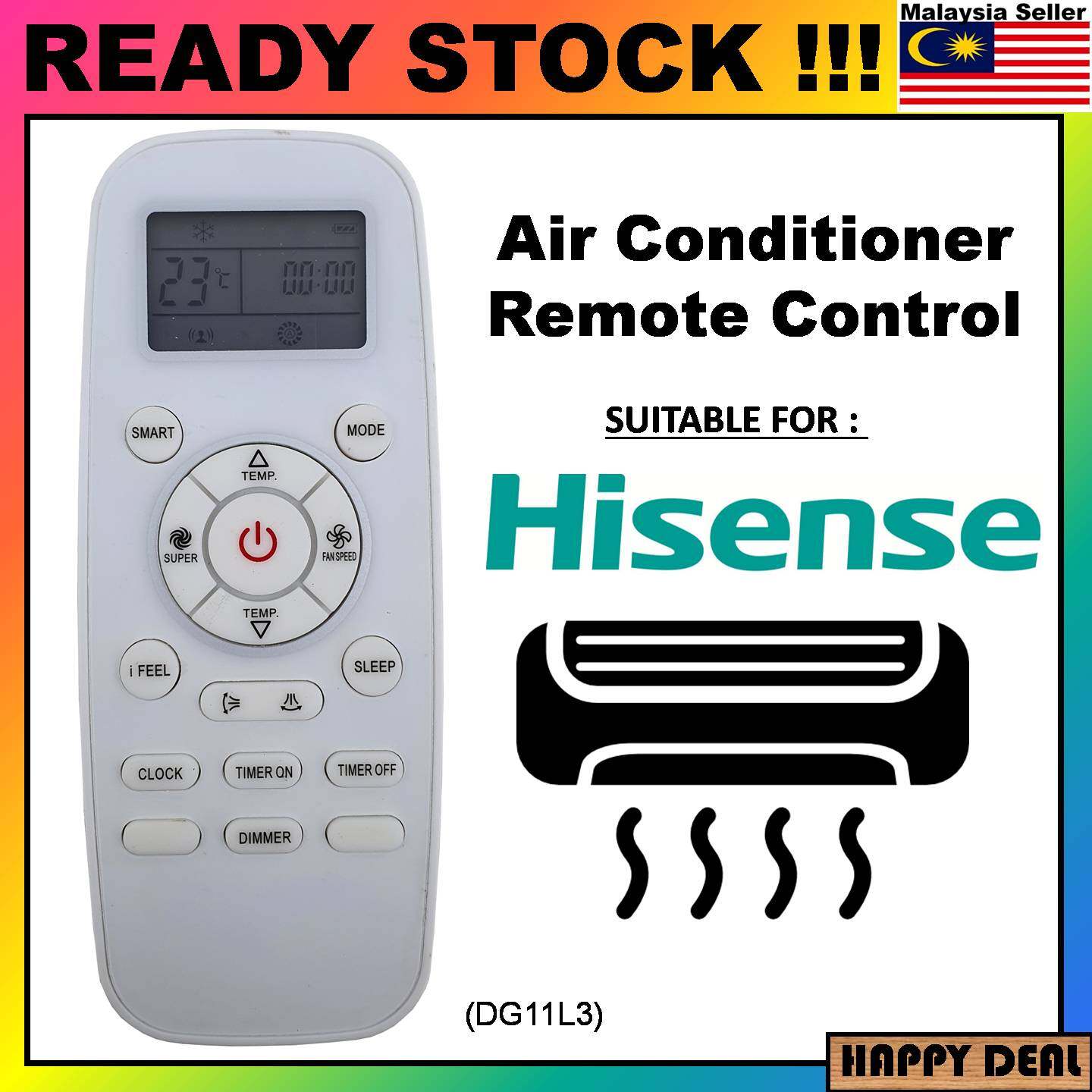 HISENSE Air Cond Aircon Aircond Air Conditioner Remote Control ...