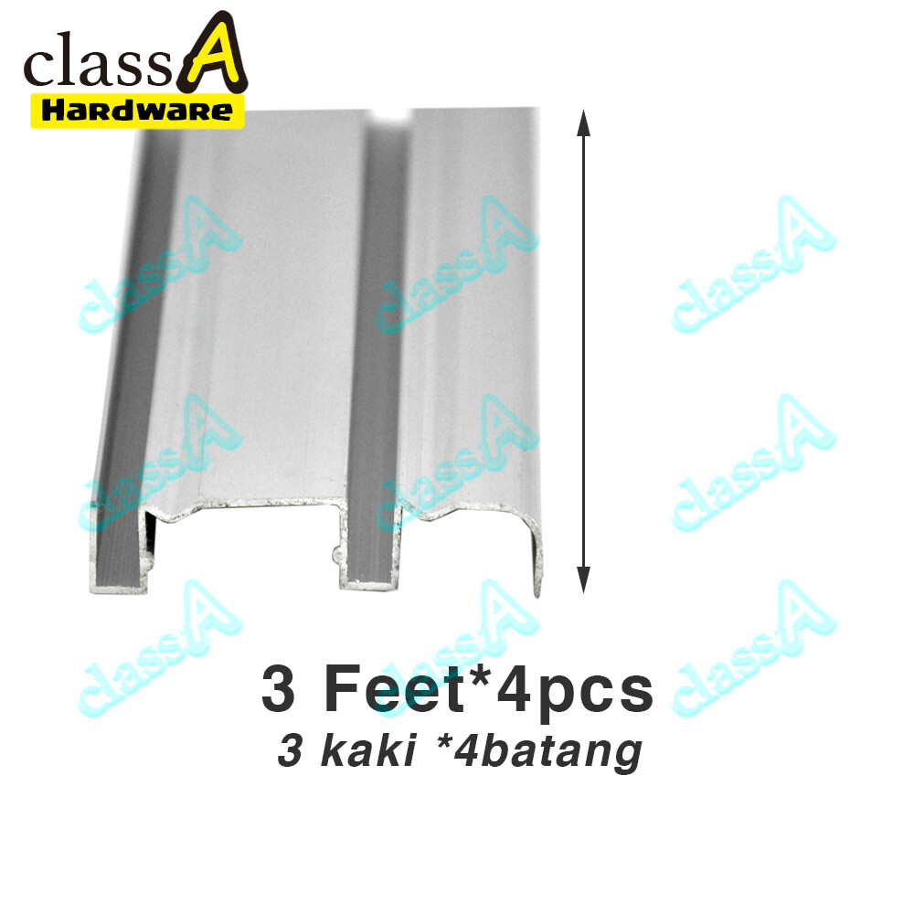 ClassAHW Aluminium Sliding Track Wardrobe Cabinet Door Profile Cabinet Carcass Guide Nylon ...