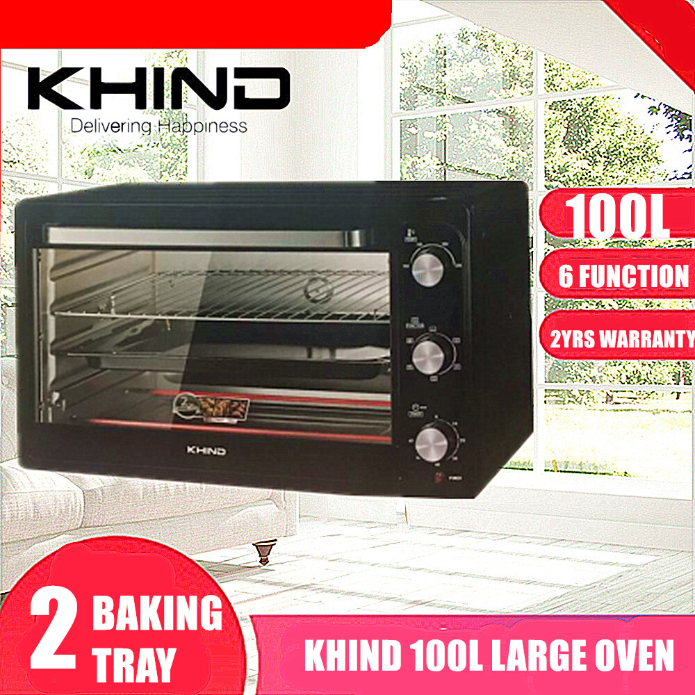 KHIND OT100E OT-100 Electric Oven 2200W 100L With Rotisserie Convection ...