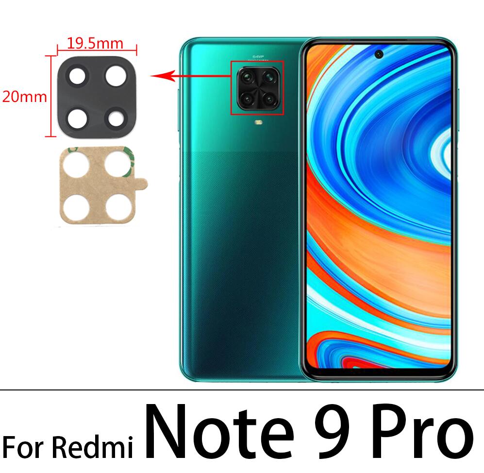 เลนส์กระจกกล้องหลัง2ชิ้น,สำหรับ Redmi Note 9S 9 10 Pro 9T 9 9A 9C 10S ...