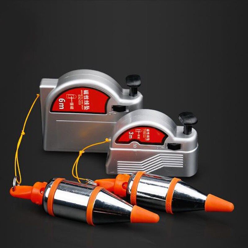 Plumb Bob Setter Magnetic Plumb-Rite 3/6/4.5/8M Auto Recoiling สายไฟ ...