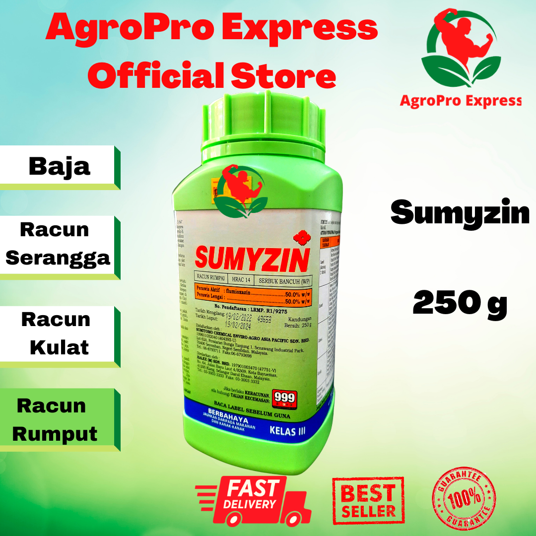 Sumyzin 50WP 250G Racun Rumput Herbicide Flumioxazin 50% Rumput ...