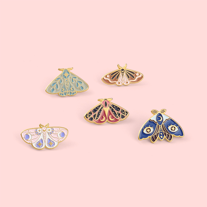 Colorful Moth Butterfly Enamel Pins Cute Butterfly Brooch Lapel Pin ...