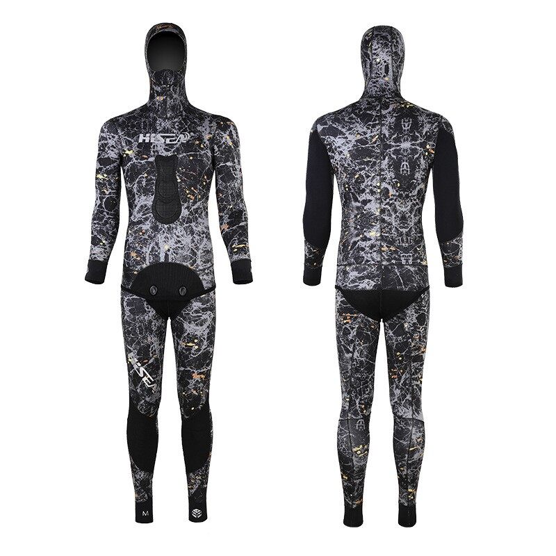 Hisea 3MM Japanese yamamoto open-cell diving set scuba diving suit two ...