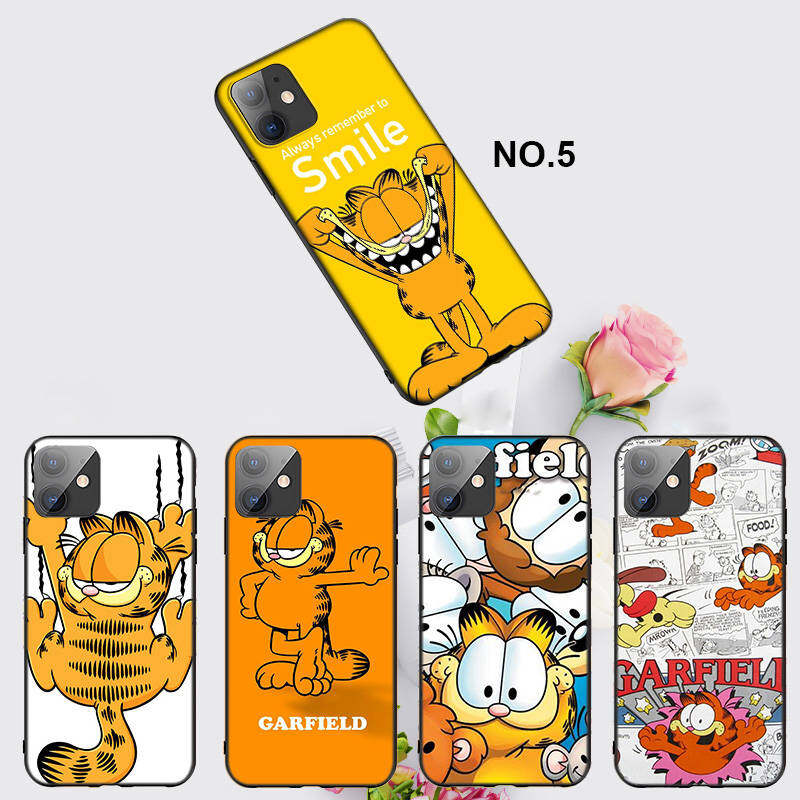 Soft Cover Silicone 34MB Cartoon Garfield cat Phone Case iPhone 13 11 ...