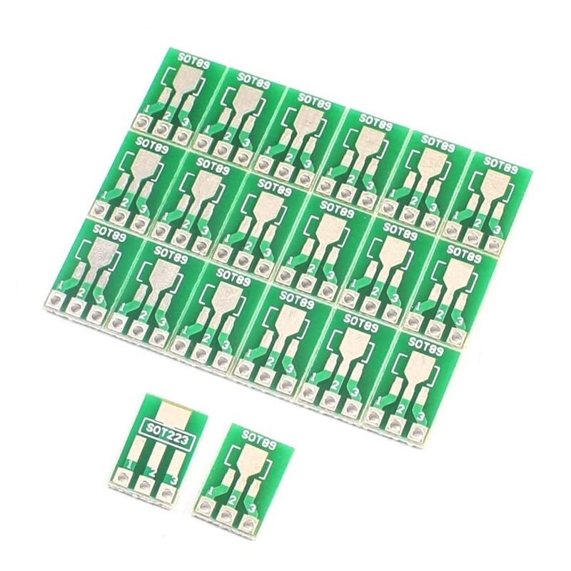 20Pcs SOT89 SOT223 to DIP PCB Transfer Board Pin Adapter Converter ...