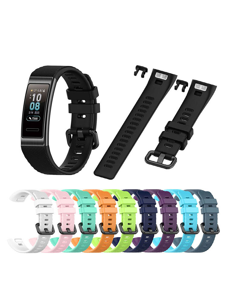 สายซิลิโคนสำหรับ Huawei Band 3 /Band 3 Pro/band 4 Pro สายรัดข้อมือทดแทน ...