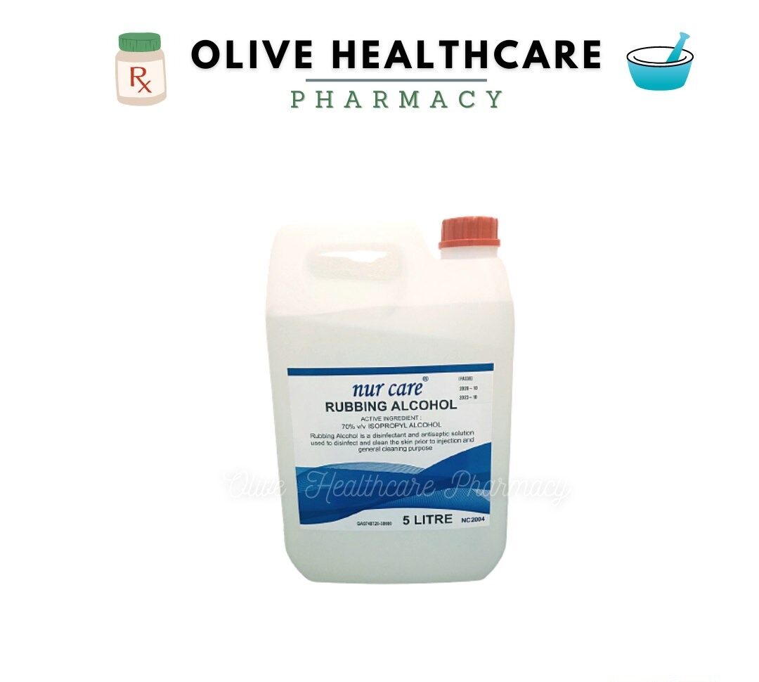 NUR CARE - 70% Isopropyl Alcohol ( IPA-Rubbing ) 5 Litres | Lazada