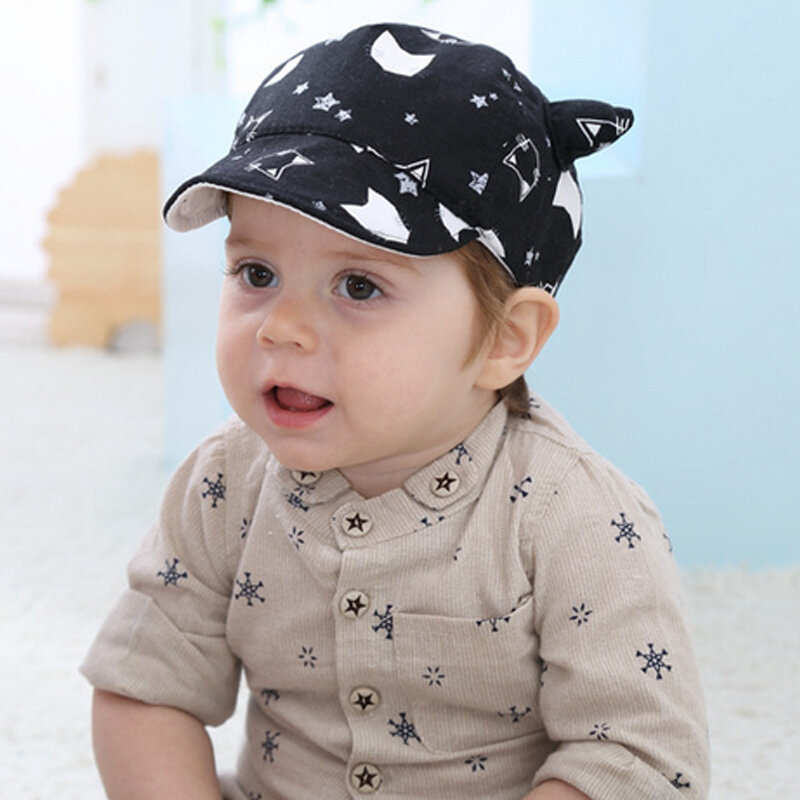 Cute Cartoon Ears Baby Cap Boy Baseball Caps Kids Sun Hat - I Love ...