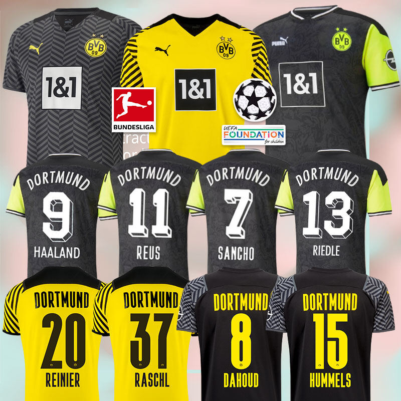 2021 2022 Dortmu ฟุตบอล Jerseys Home Away 21/22 BVB พิเศษ Edition เสื้อ ...