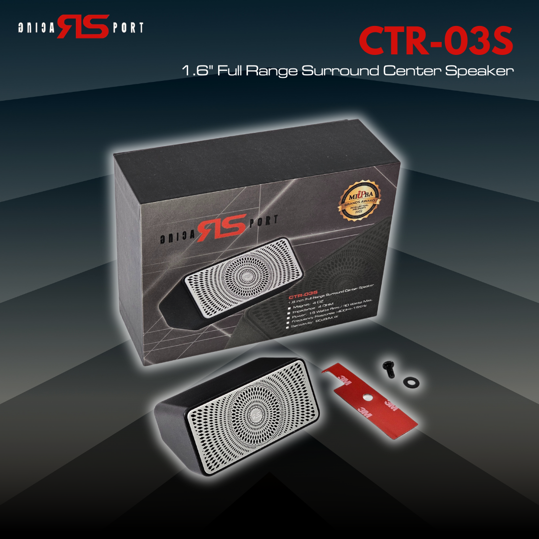 RS RACING SPORT (CTR-03S / 03B) 1.6 Inch Full Range Surround Center ...