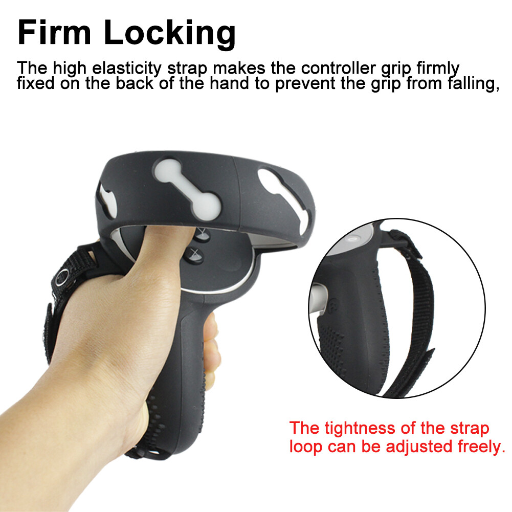 Soft Silicone VR Glasses Easy Install With Knuckle Strap Shockproof ...