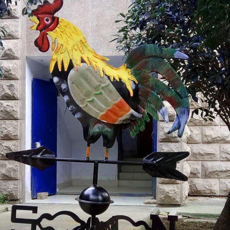 Metal Weather Vane with Rooster Ornament Wind Vane Weather Vain for ...