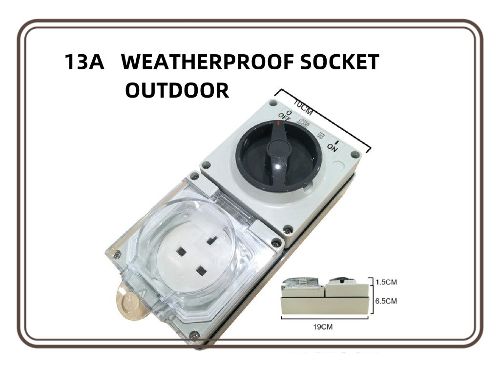 13A IP66/IP65/Weatherproof Switch Socket/OUTDOOR SOCKET [Surface ...