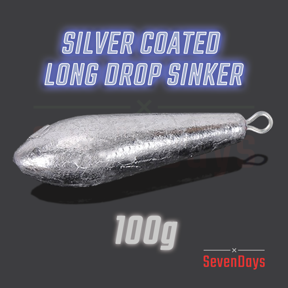 [5 PCS] Long Drop Lead Sinker (10g - 200g) Batu Ladung Timah Pancing ...