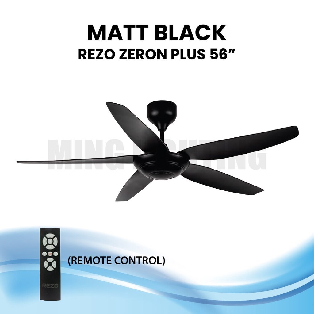 (Sirim) REZO Ceiling Fan ZERON PLUS 56 Classic Series DC Motor Remote ...