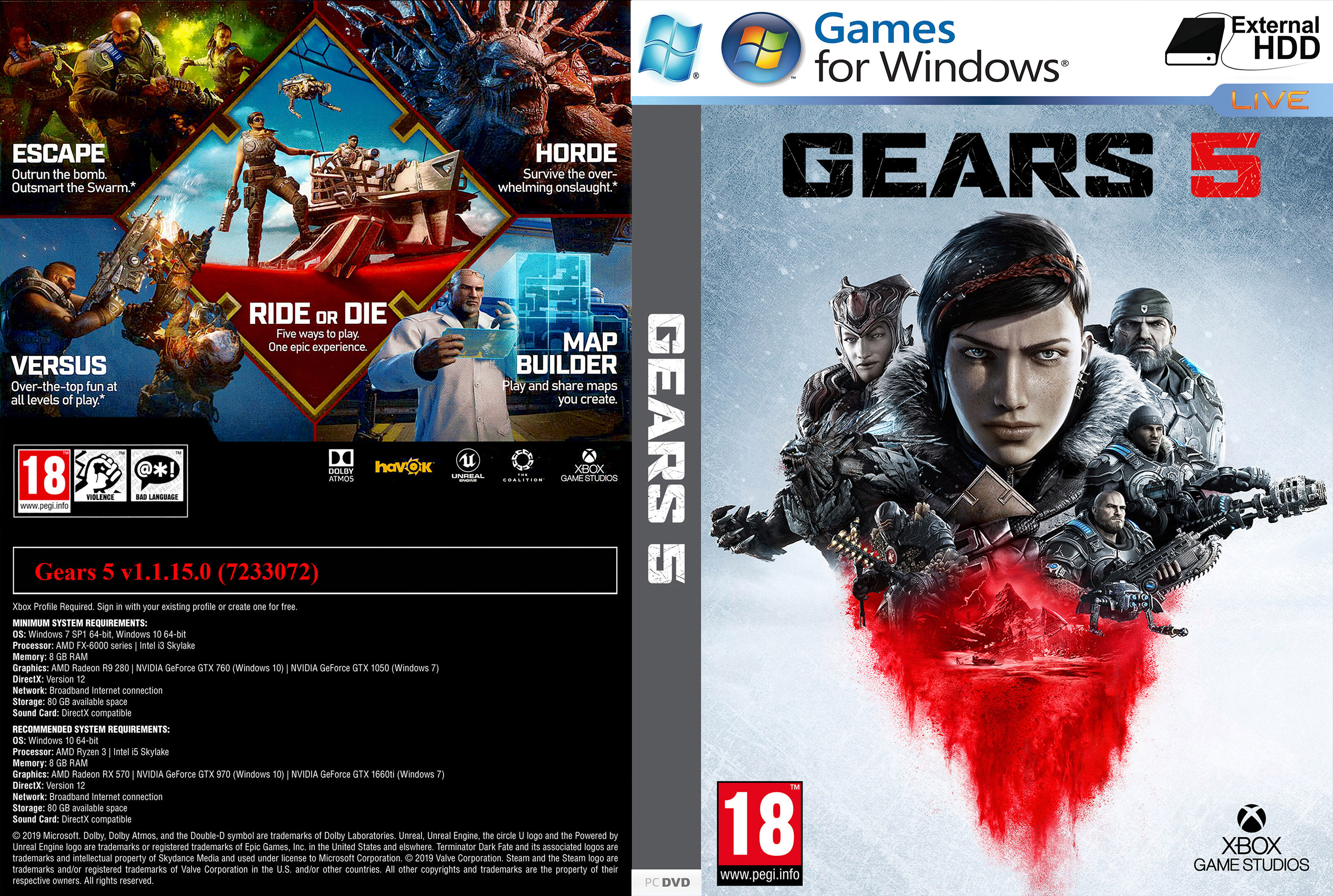 Gears 5 PC GAME Offline [Pendrive INSTALLATION] | Lazada