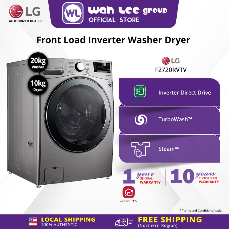 LG 20kg/10kg F2720RVTV Front Load Washer Dryer Washing Machine with ...